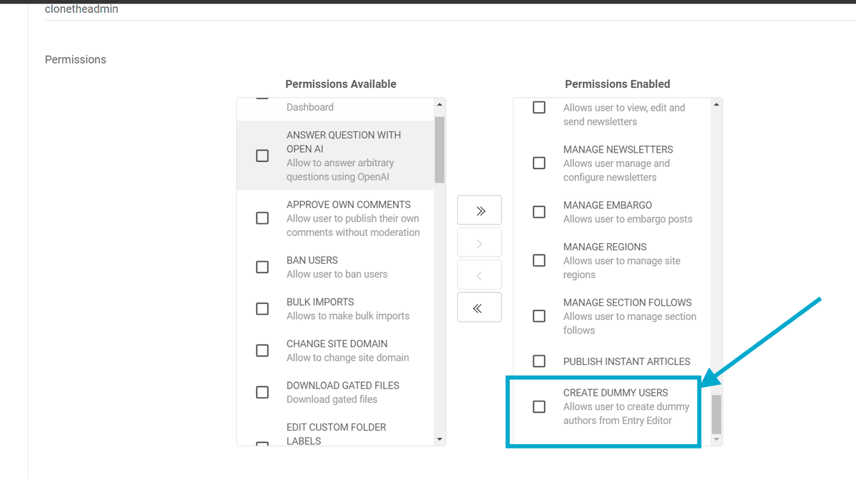 Permissions to add Dummy users - RebelMouse